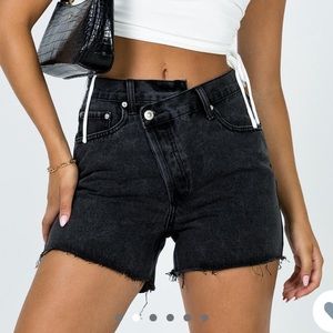 Princess Polly | Shorts | Princess Polly Black Denim Shorts | Poshmark